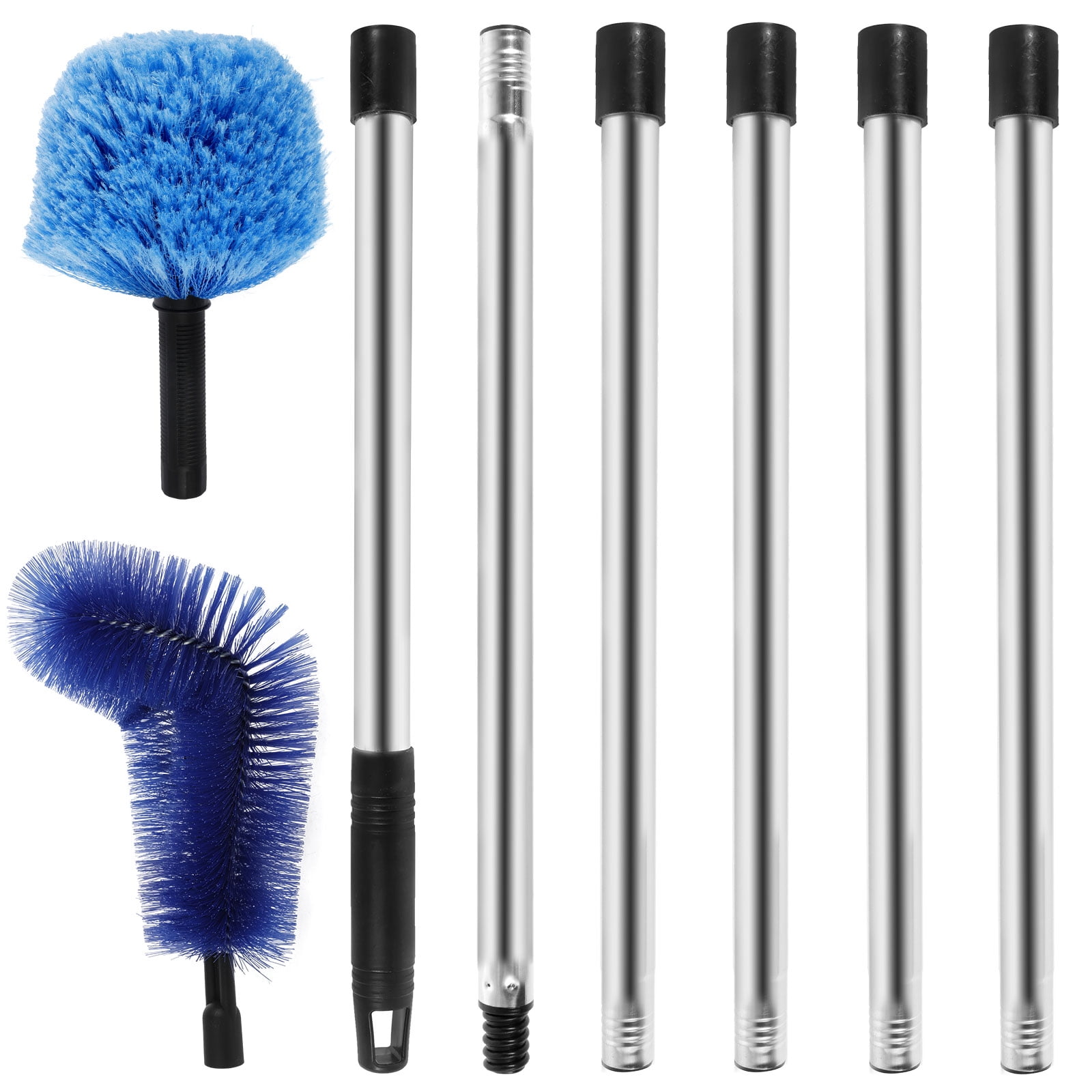 Cobweb Duster with Extension Pole Long Handle Reusable Cobweb Brush ...