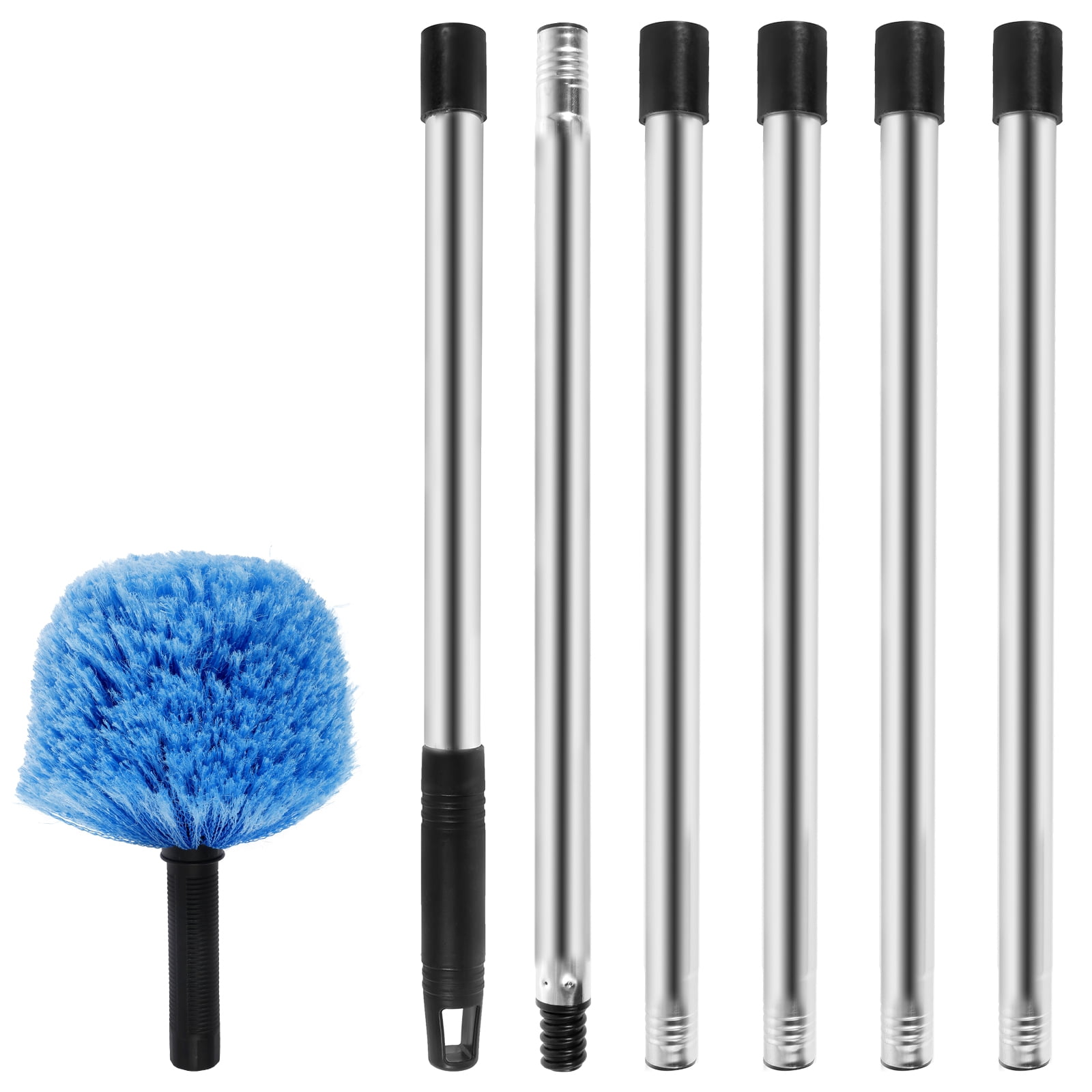 Cobweb Duster with Extension Pole Long Handle Reusable Cobweb Brush ...