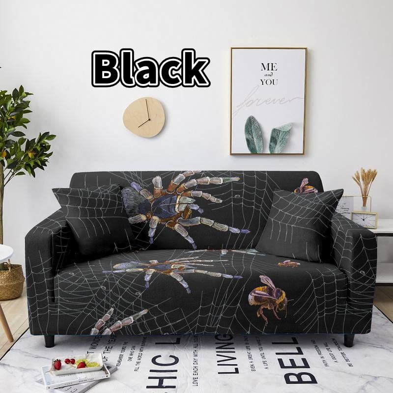 Cobweb Pattern Elastic Sofa Cover for Living Room Spandex Stretch ...