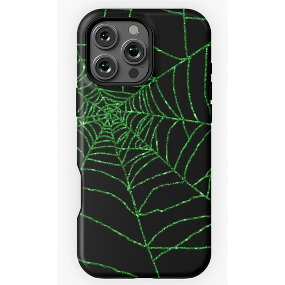 Cobwebs Green Goth Style Dark Pattern Phone Case iPhone Case 17 16 15 ...