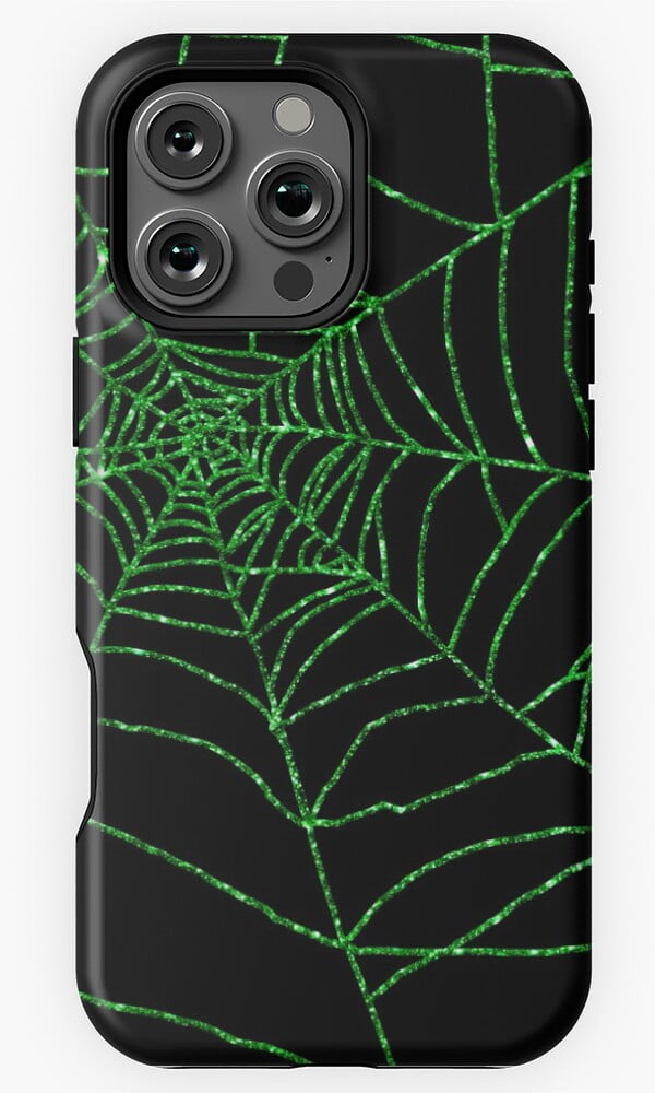 Cobwebs Green Goth Style Gothic Phone Case for iPhone 11 12 13 14 15 16 ...