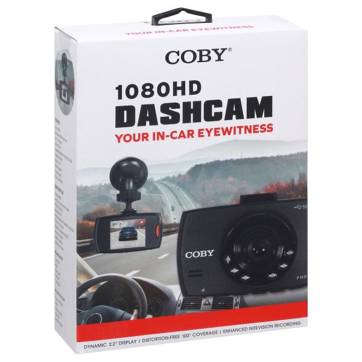 Coby 1080p HD Dash Cam with Night Vision, 2.2‚Äô‚Äô LCD Display, Loop ...
