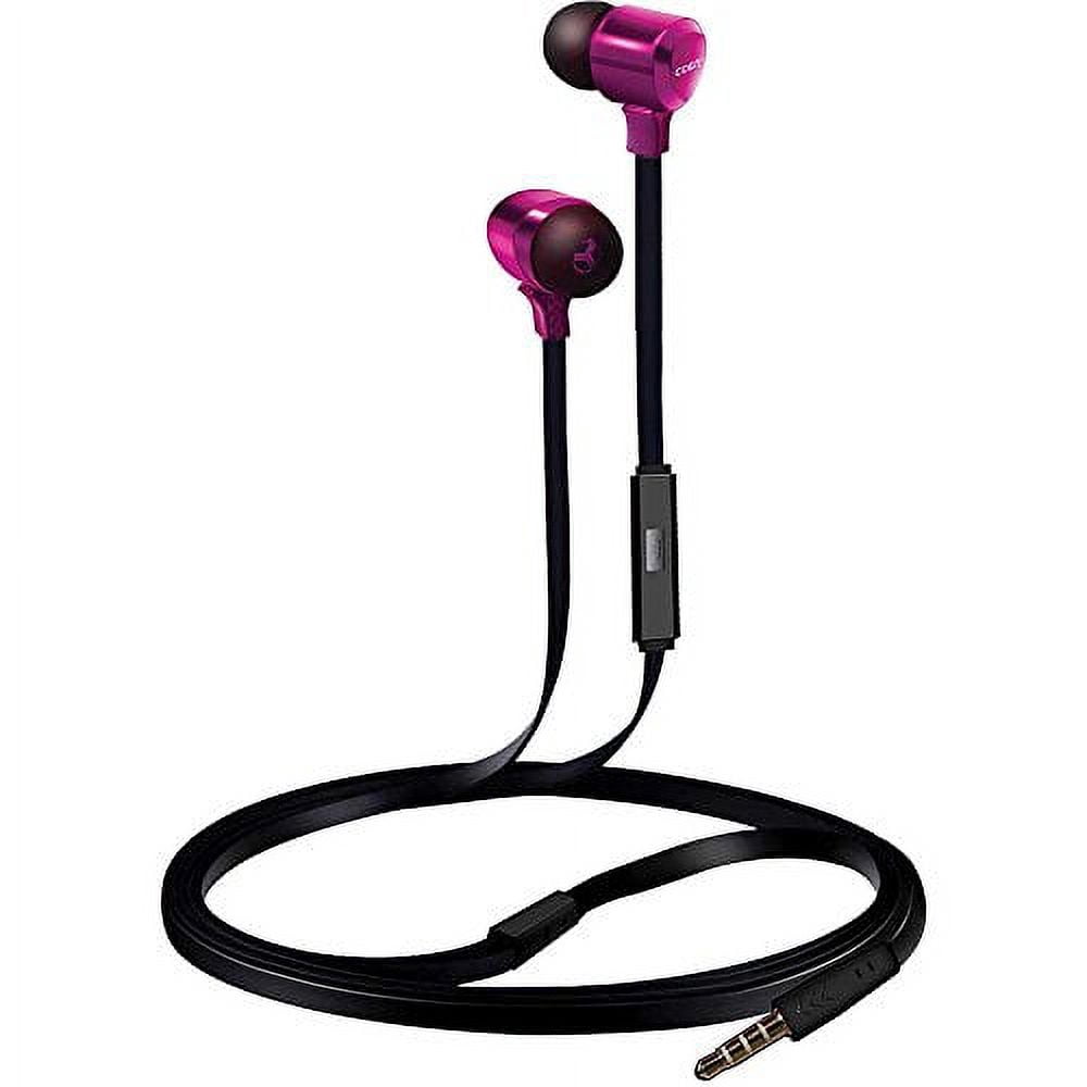 Coby 812180027940 CVE-115-BLK Tangle Free Flat Cable Stereo Earbuds ...