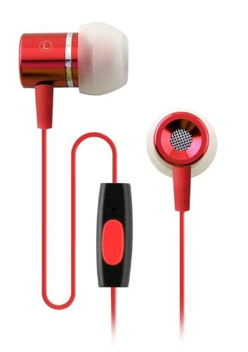 Coby CVEM89RD In-Ear Earbuds with Microphone - Walmart.com