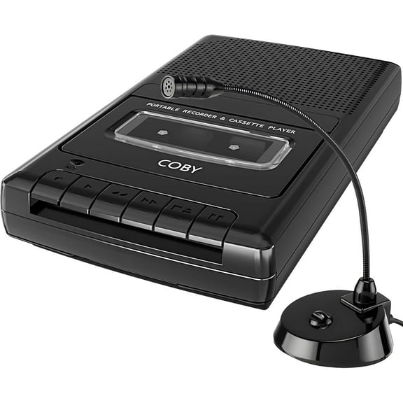 Coby Portable Cassette Player & Recorder with Over-Ear Headphones ...