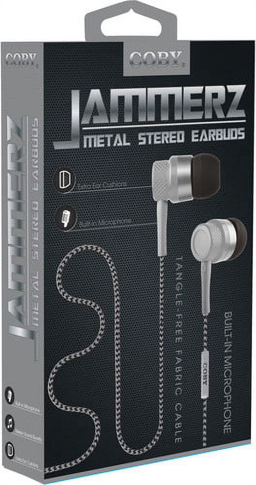 Coby Cve-200-Slv Jammerz Metal Tangle Free Earbuds - Walmart Business ...