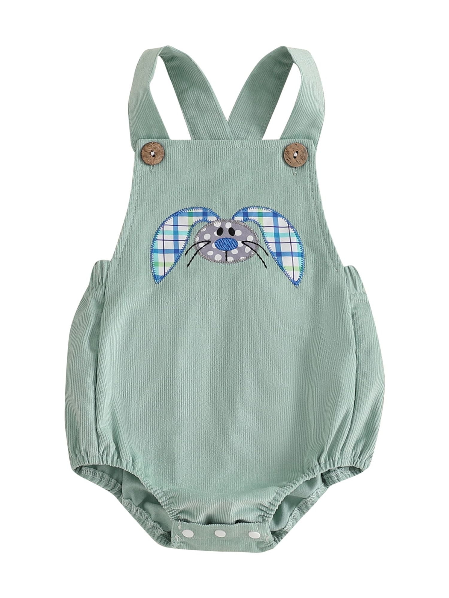 CocMouse Baby Boy Easter Jumpsuit Sleeveless Bunny Embroidery Tank ...