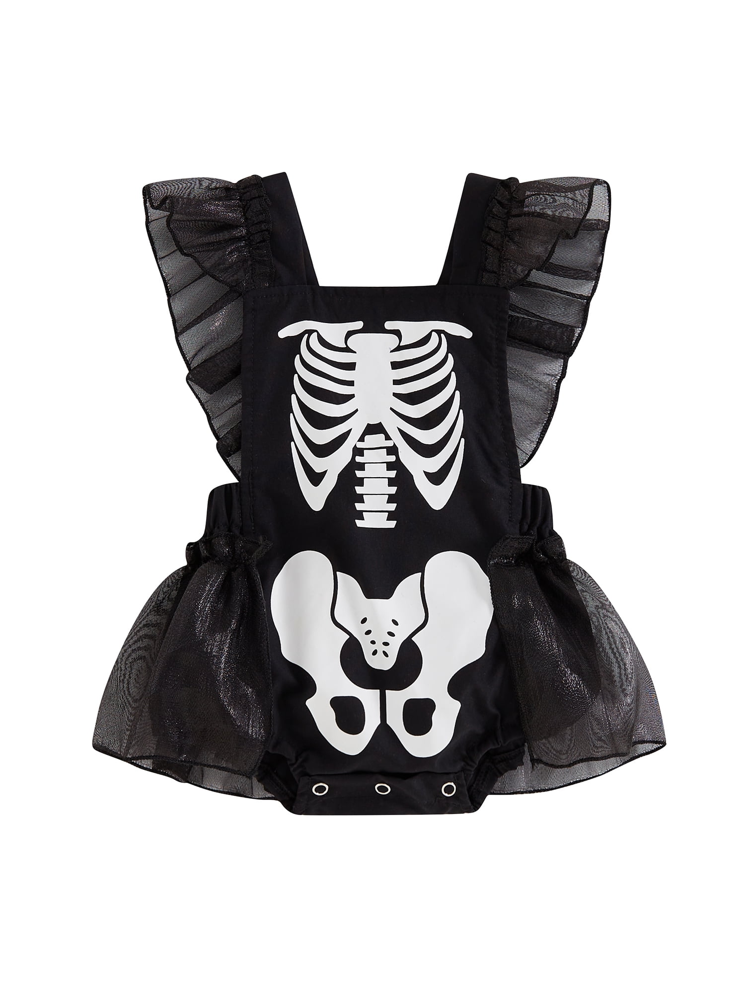 CocMouse Baby Girl Summer Romper Overalls Halloween Skeleton Print ...