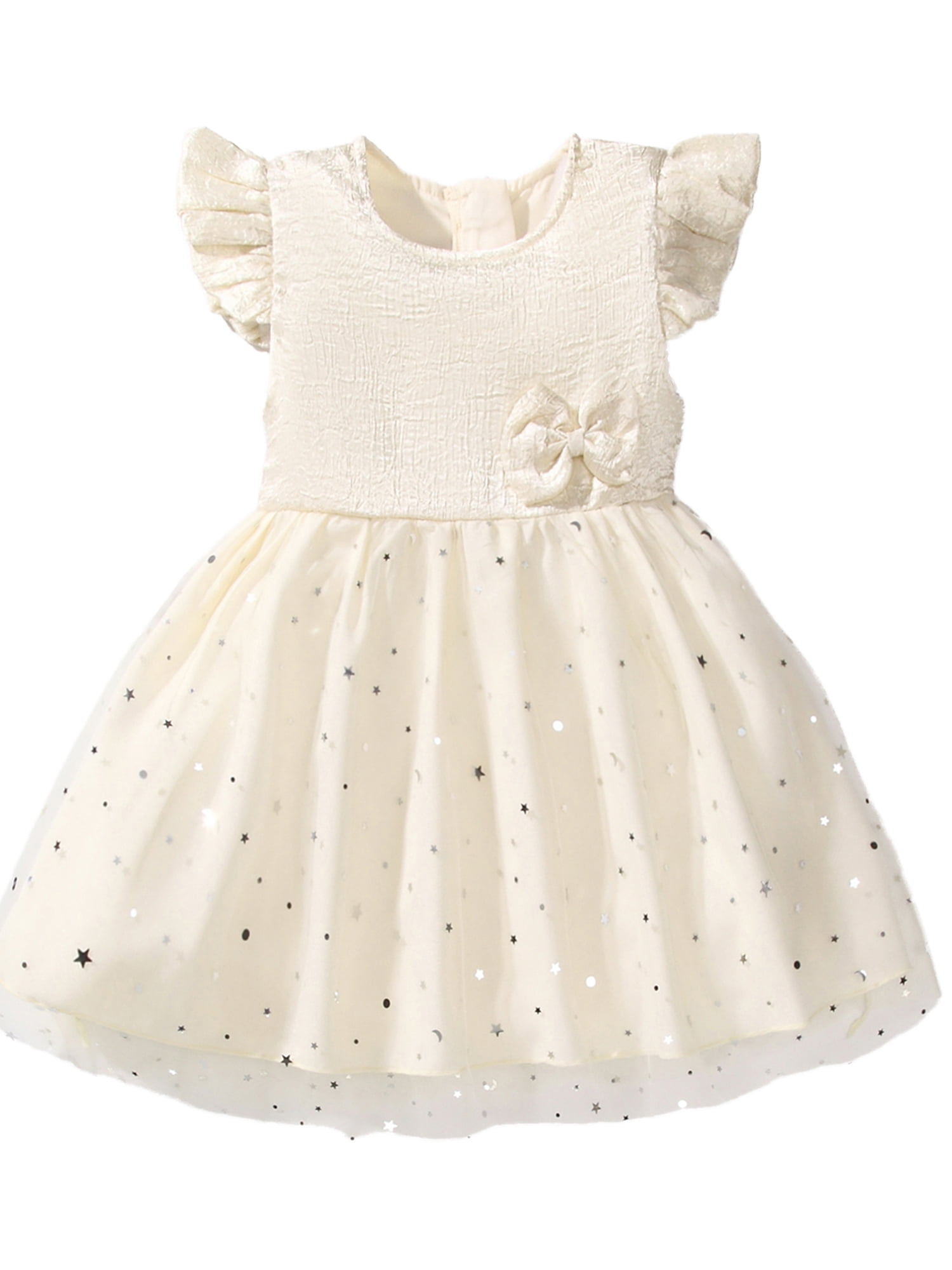 CocMouse Little Girl Tulle Dress Sequin Star Fly Sleeve A-line Princess ...