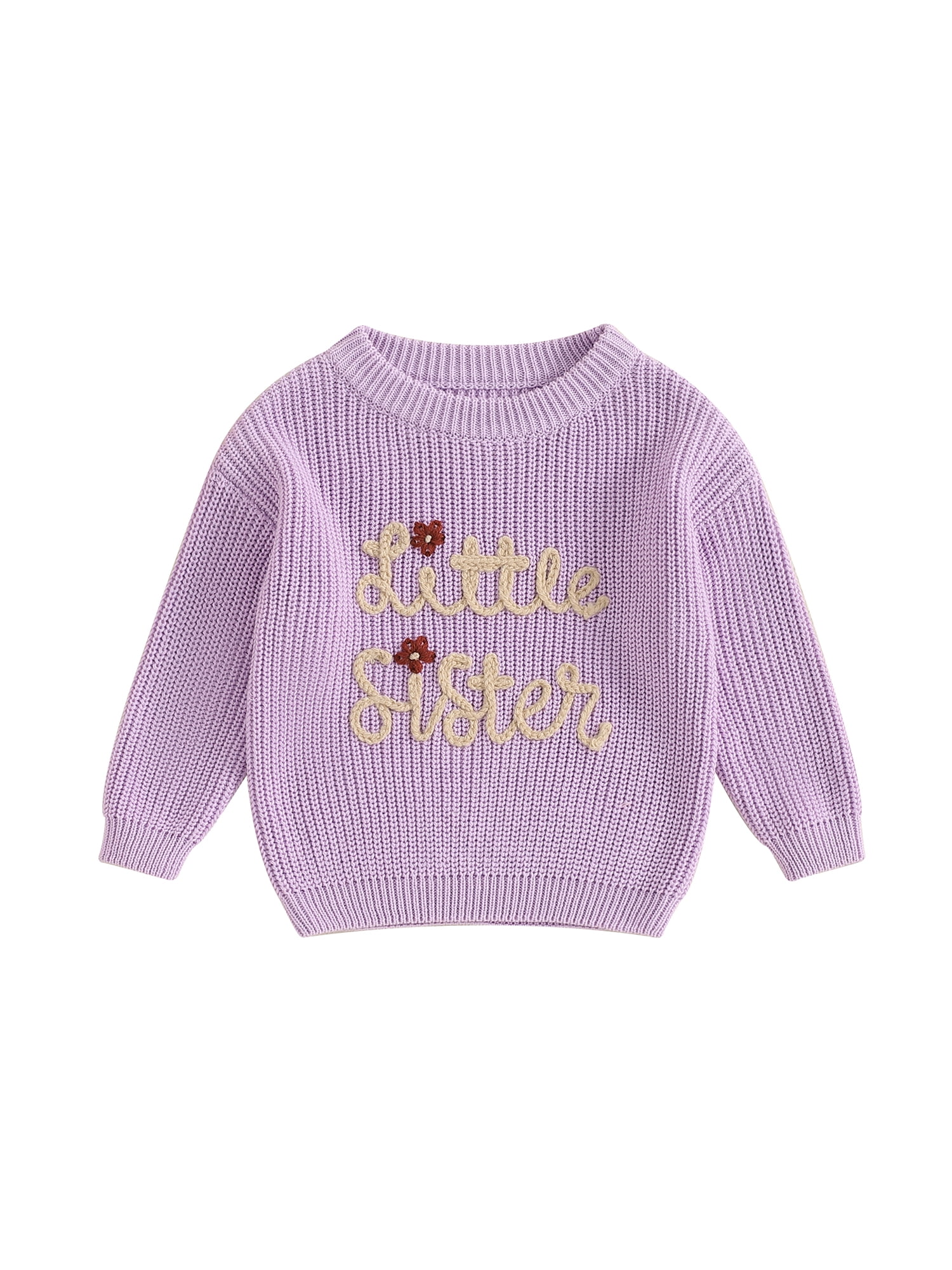 CocMouse Sister Matching Sweaters Baby Girl Embroidery Long Sleeve ...