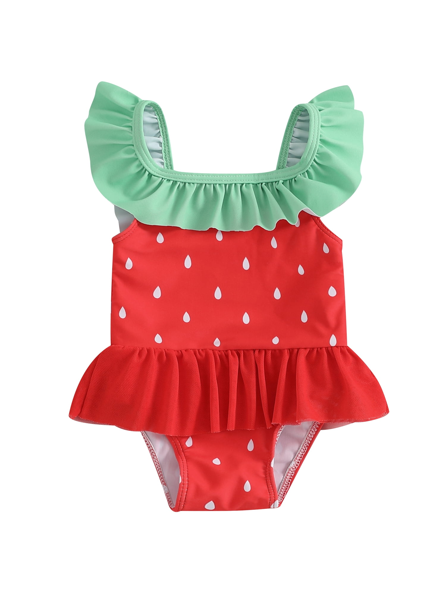 CocMouse Toddler Girl Swimsuit Watermelon Print Sleeveless Ruffle ...