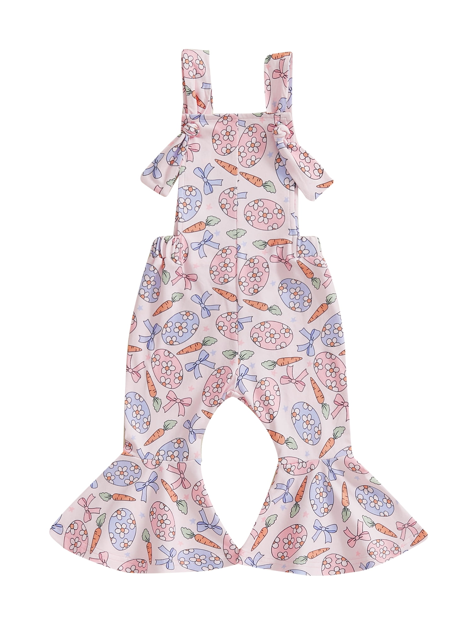 CocMouse Toddler Girls Easter Jumpsuit Bell Bottom Bunny Baby Girls ...