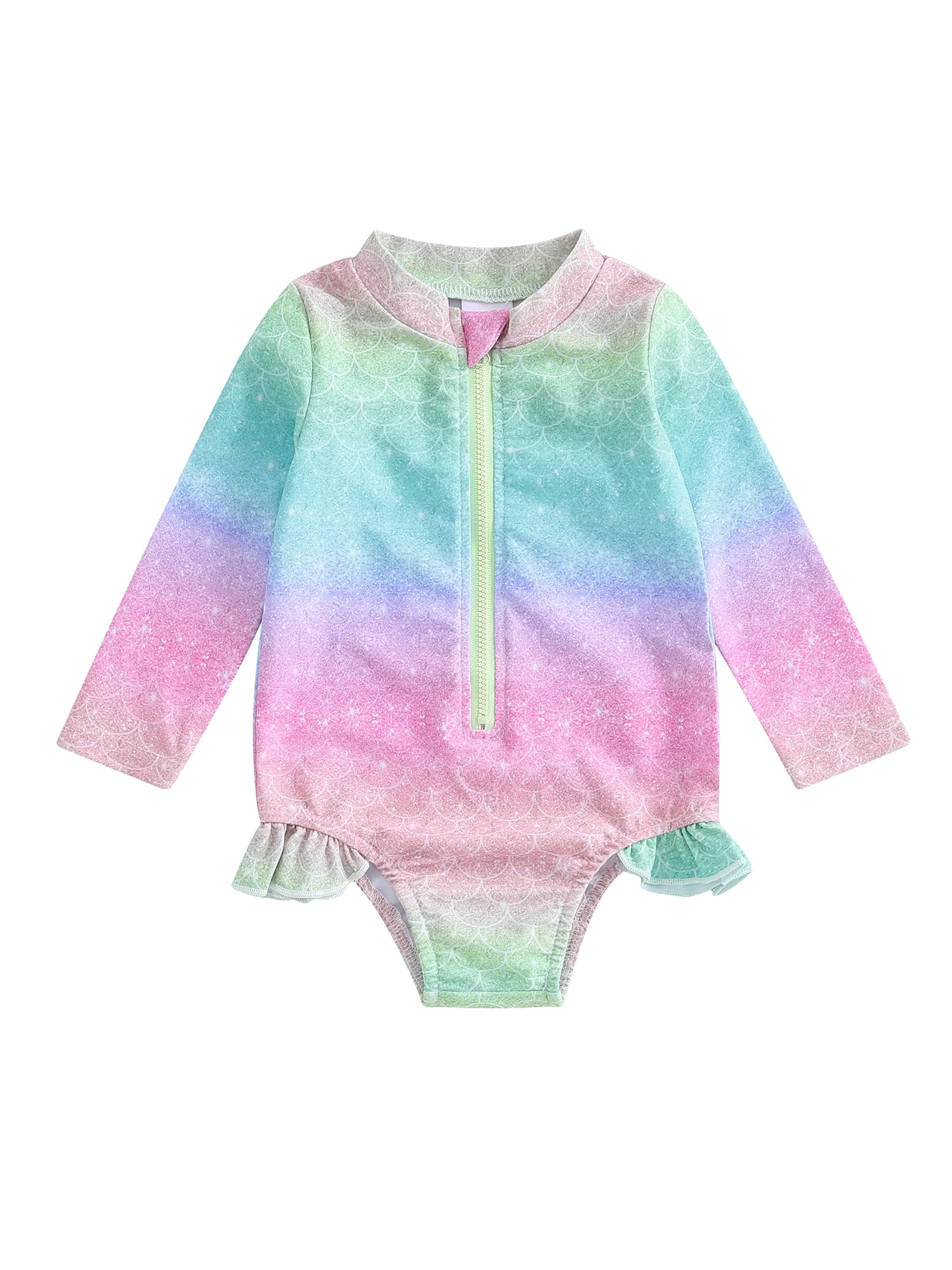 CocMouse Toddler Girls Rash Guard Swimsuit Rompers Long Sleeve Swimwear ...