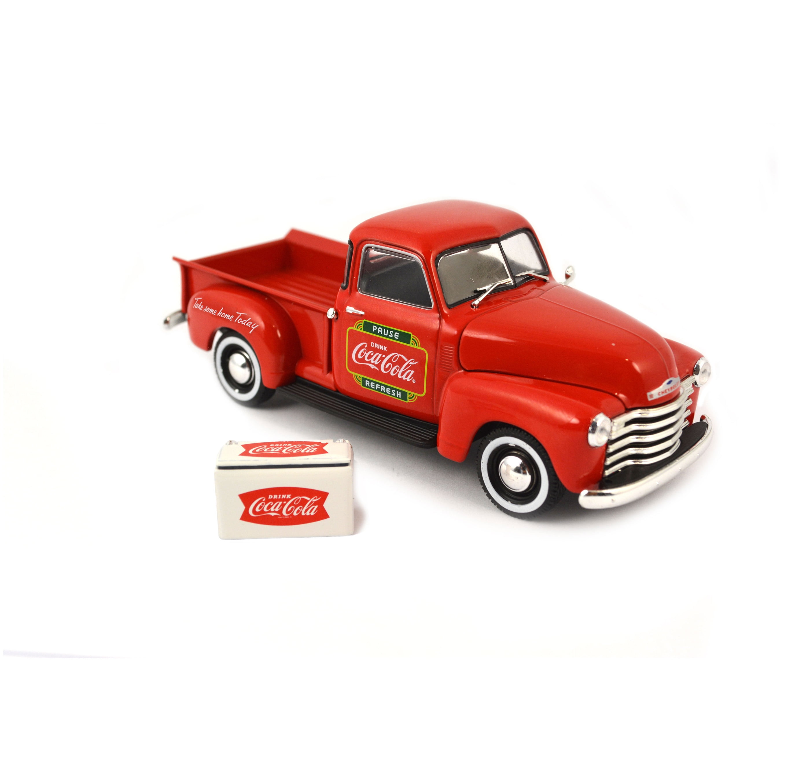 Coca-Cola 1/43 Scale 1953 Chevy Diecast Pickup with Metal Cooler ...