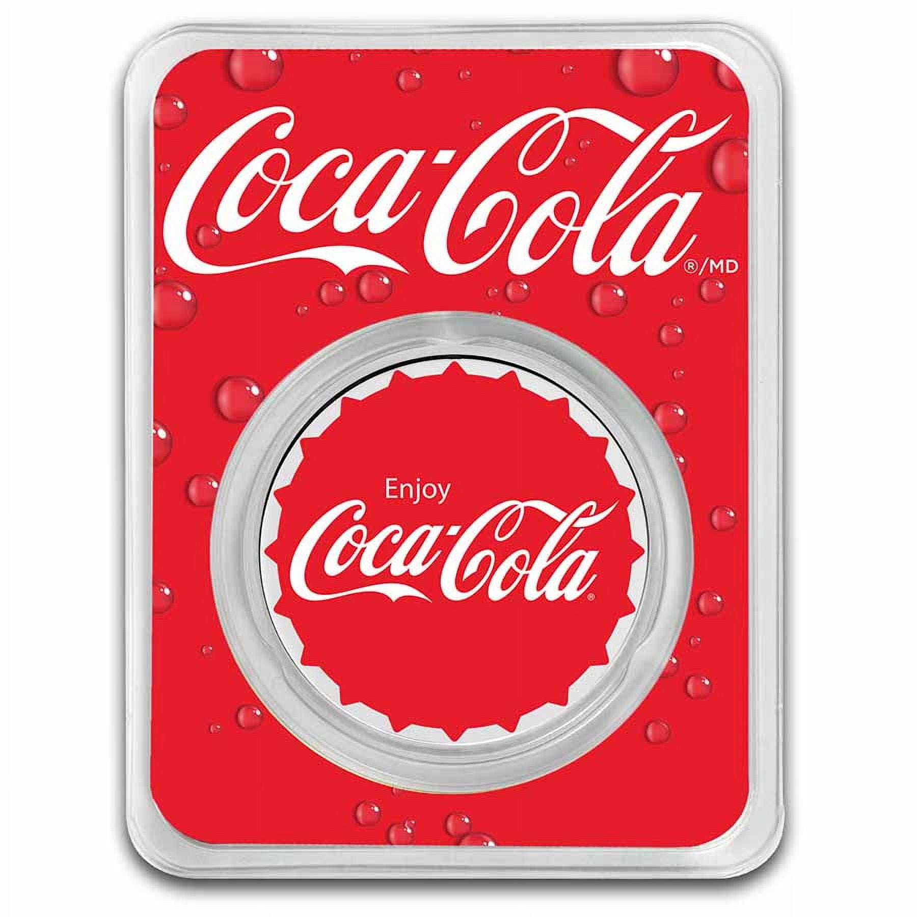 Coca-Cola 1 oz Silver Colorized Bottle Cap Round, Fine Silver ...