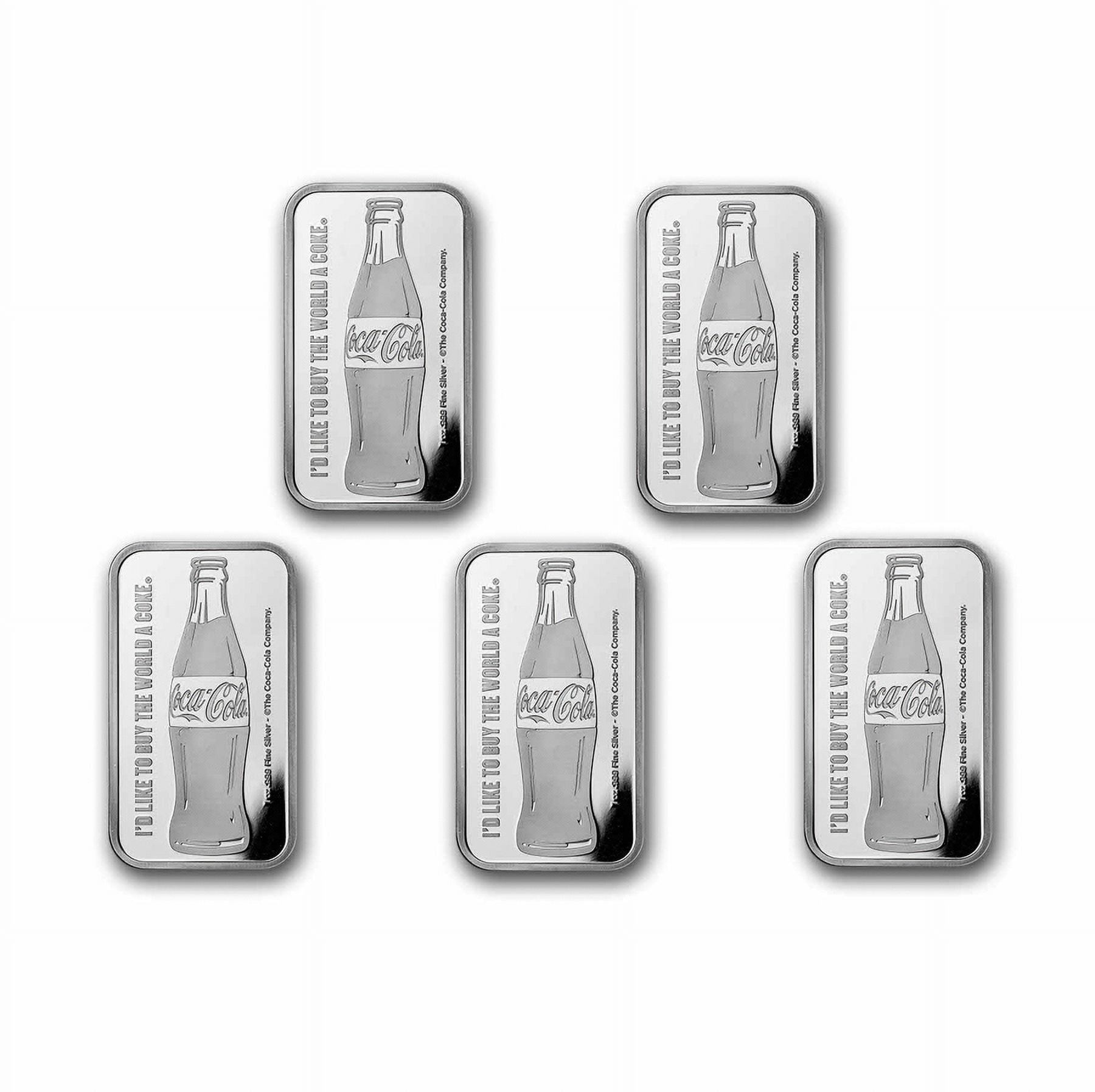Coca-Cola® Commemorative 1 Ounce Silver Struck Bars (Lot of 5 ...
