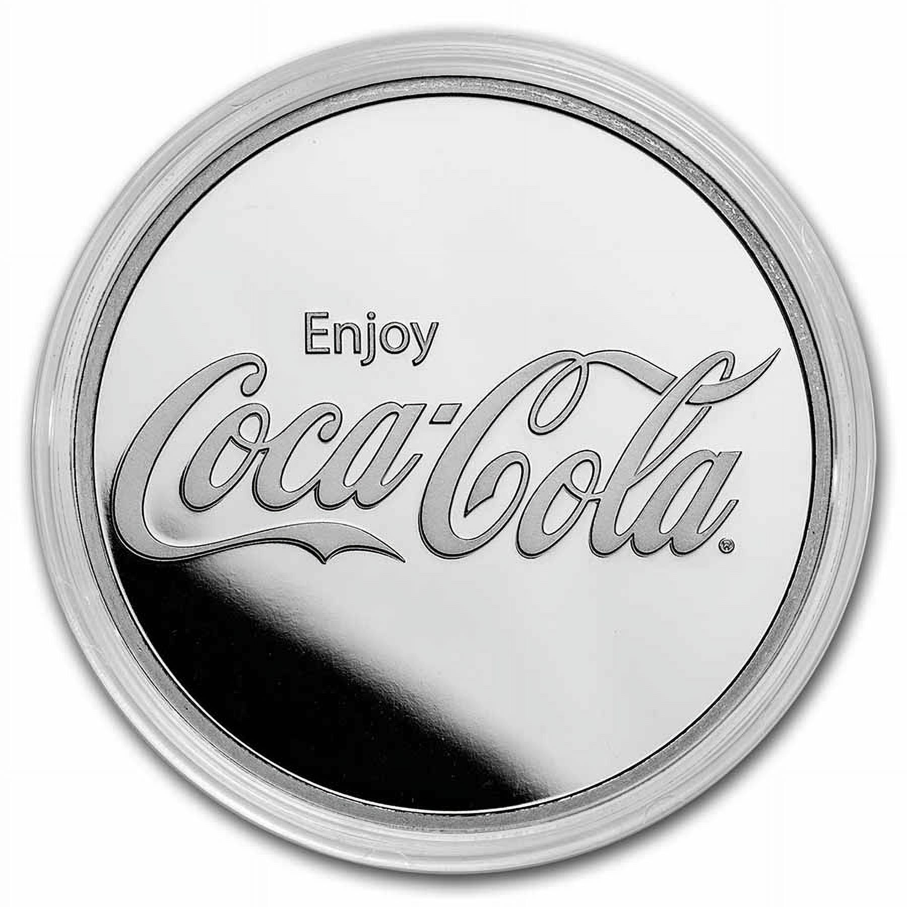 Coca-Cola 1 oz Silver Round, .999 Fine Silver, Struck Design, Capsule ...