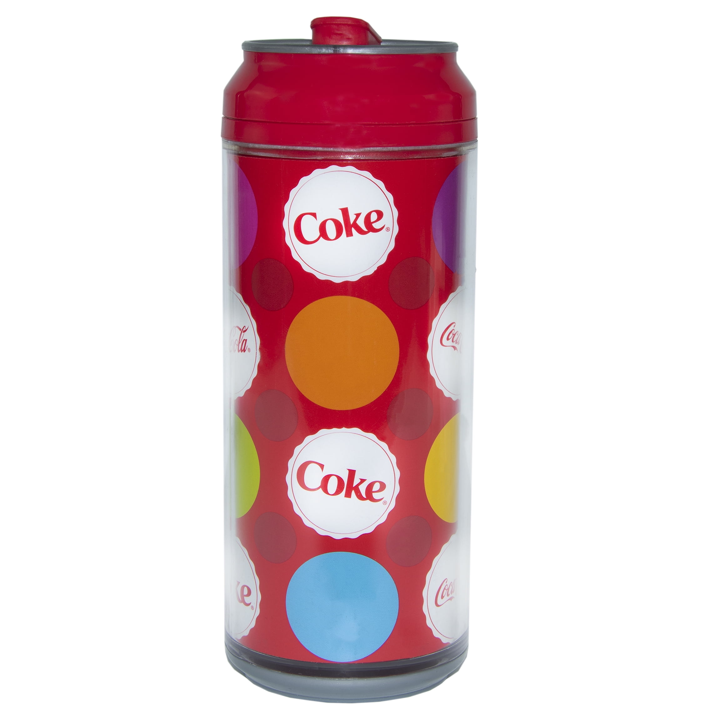 Coca-Cola 16 oz Bottle Cap Design Double Insulated Can Tumbler Sipper ...