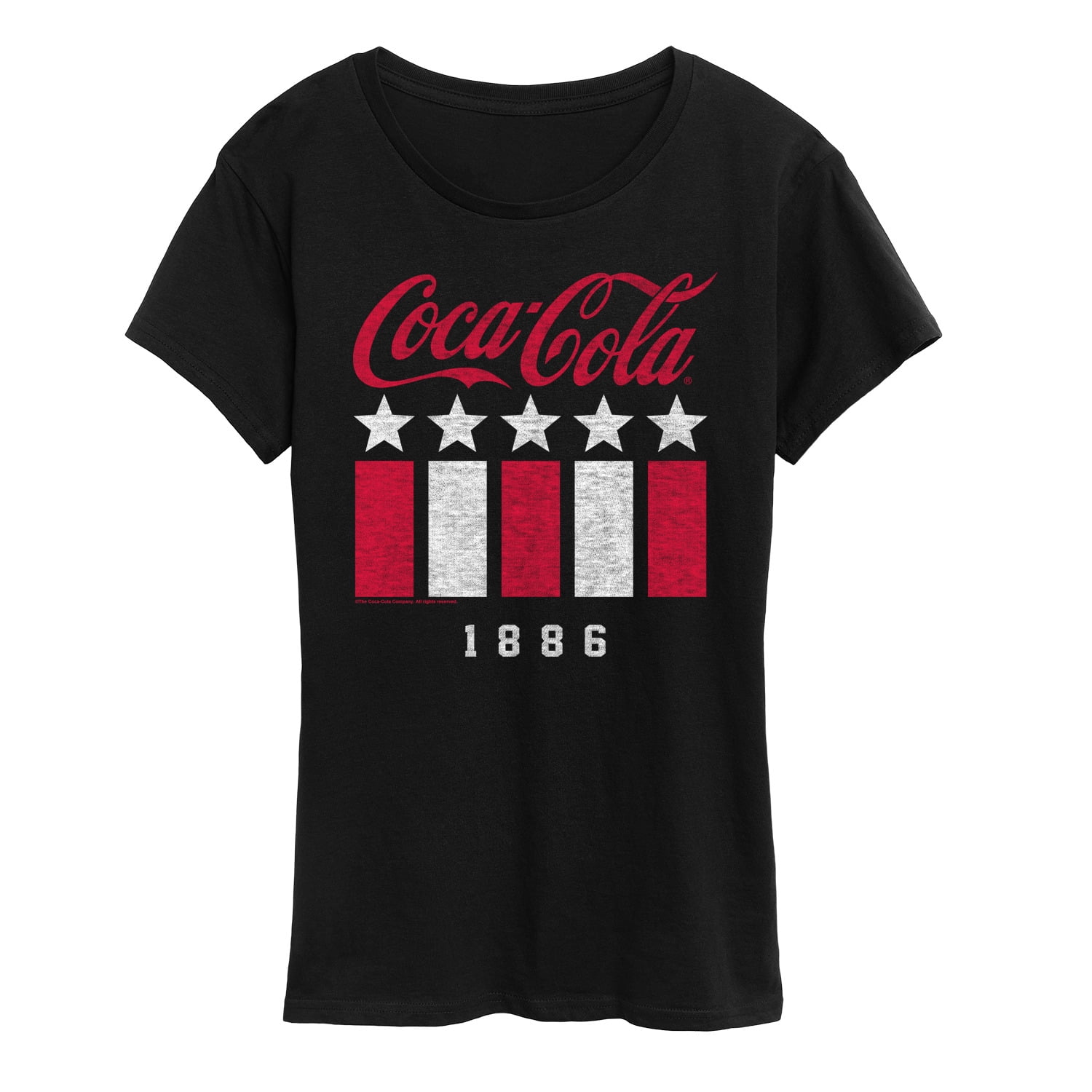 Coca-Cola - 1886 Stars Stripes - Womens Short Sleeve Graphic T-Shirt ...