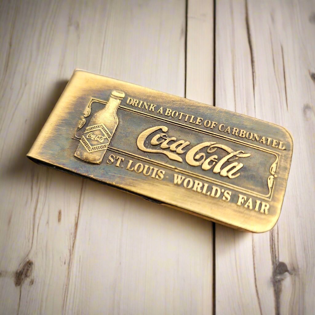 Coca-Cola 1904 World's Fair Solid Brass Embossed Money Clip (2" Long ...