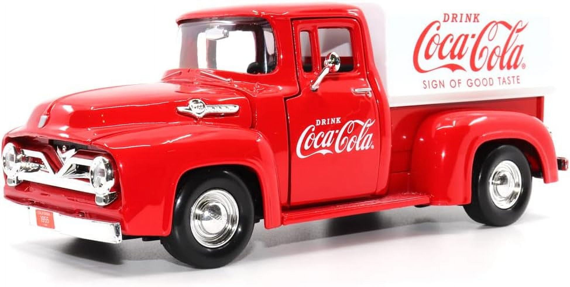 | Coca-Cola 1955 Ford F-100 with Tarpaulin | 1:24 Scale Model Diecast ...
