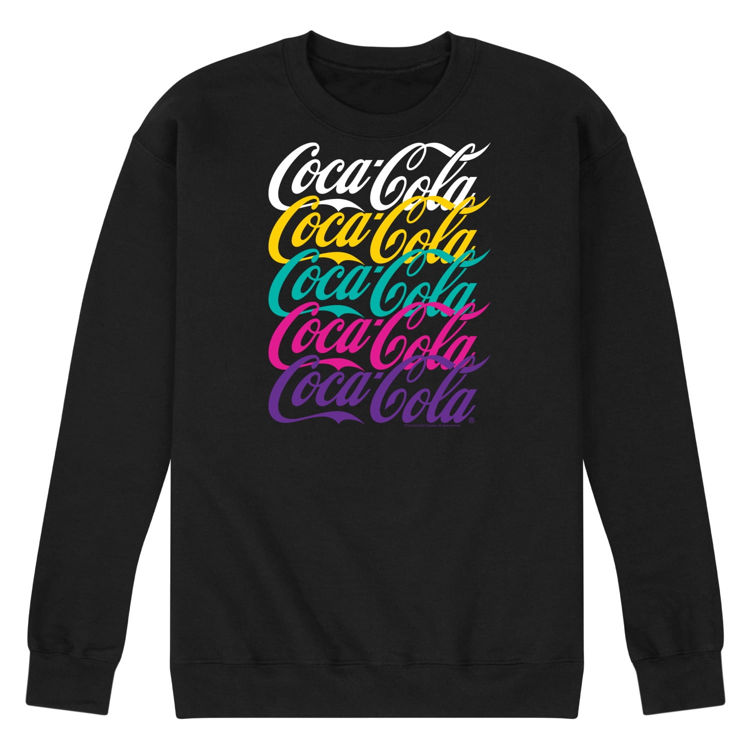 Coca-Cola - 90's Retro Logo Stacked - Men's Crew Neck Fleece Pullover ...