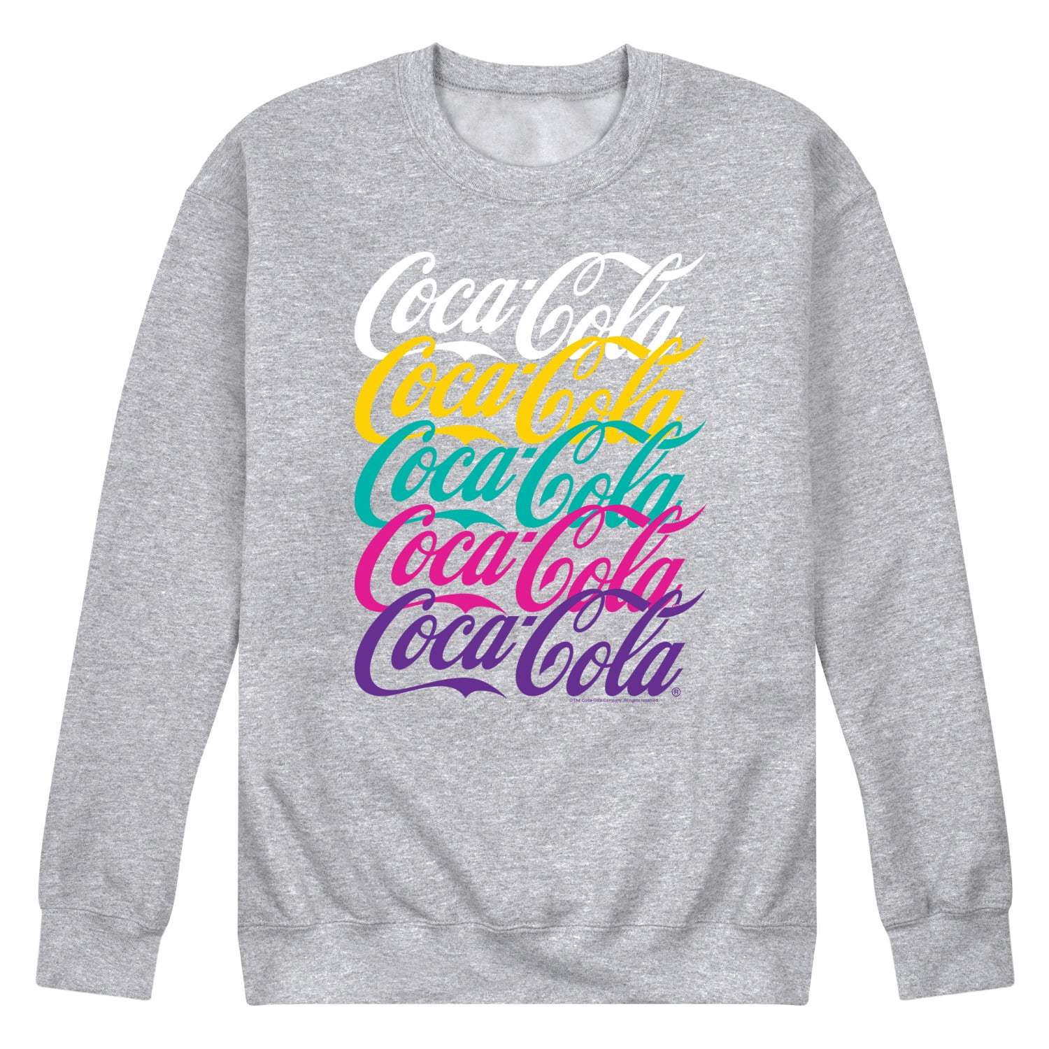 Coca-Cola - 90's Retro Logo Stacked - Men's Crew Neck Fleece Pullover ...
