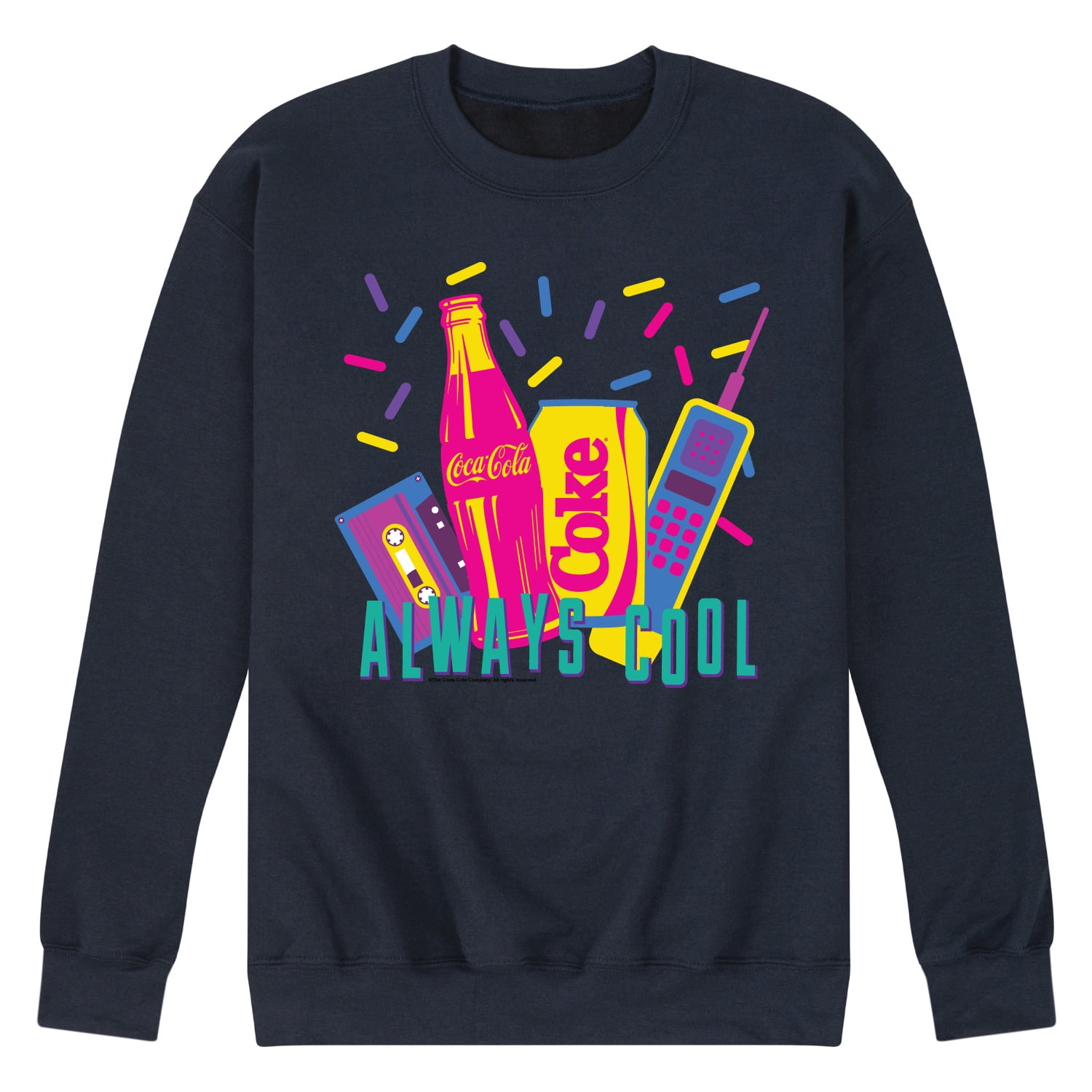 Coca-Cola - 90's Retro Style - Always Cool - Men's Crew Neck Fleece ...