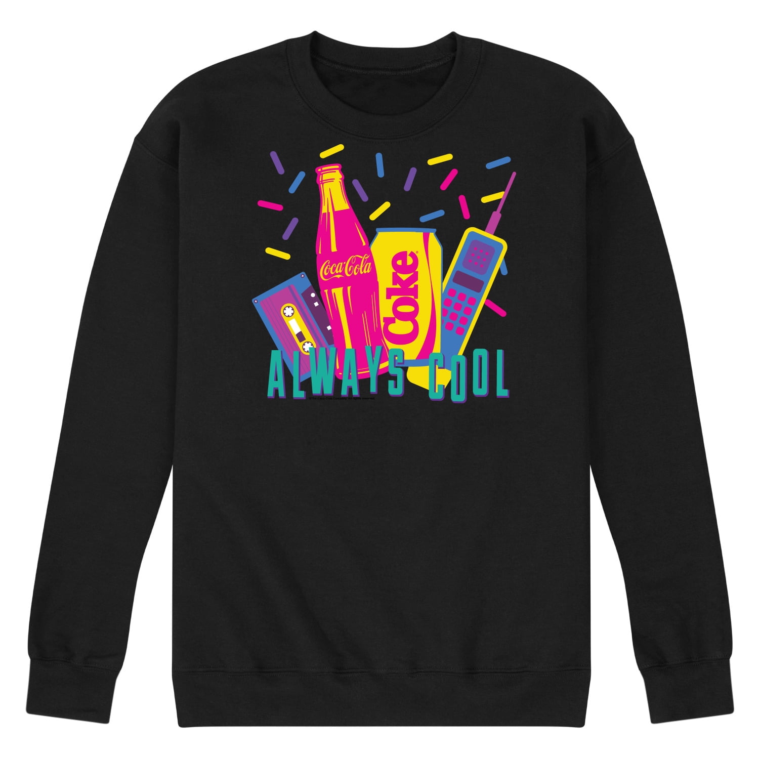Coca-Cola - 90's Retro Style - Always Cool - Men's Crew Neck Fleece ...