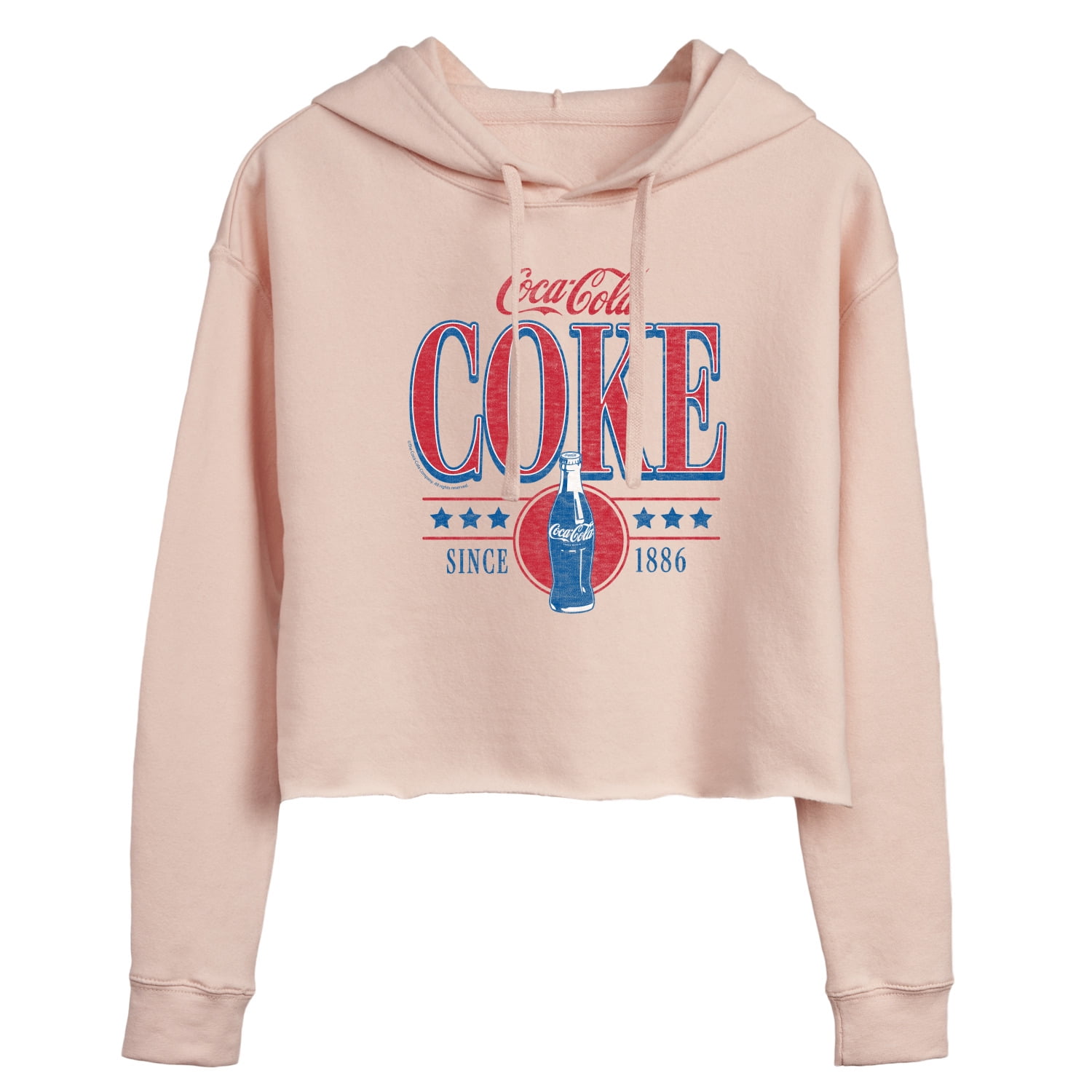 Coca-Cola - 90s Coke Collegiate - Juniors Cropped Pullover Hoodie ...