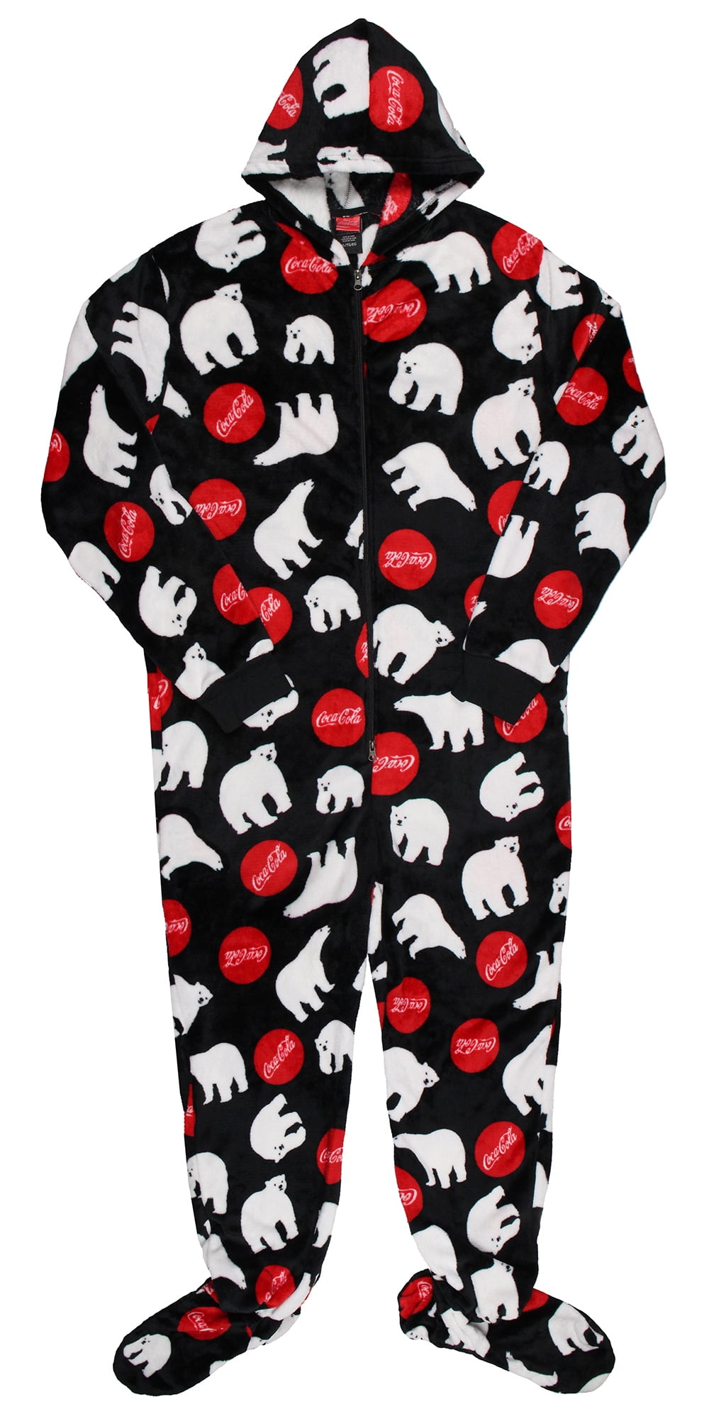 Coca-Cola Adult Coke Unisex Logo Polar Bear Plush Fleece Union Suit ...