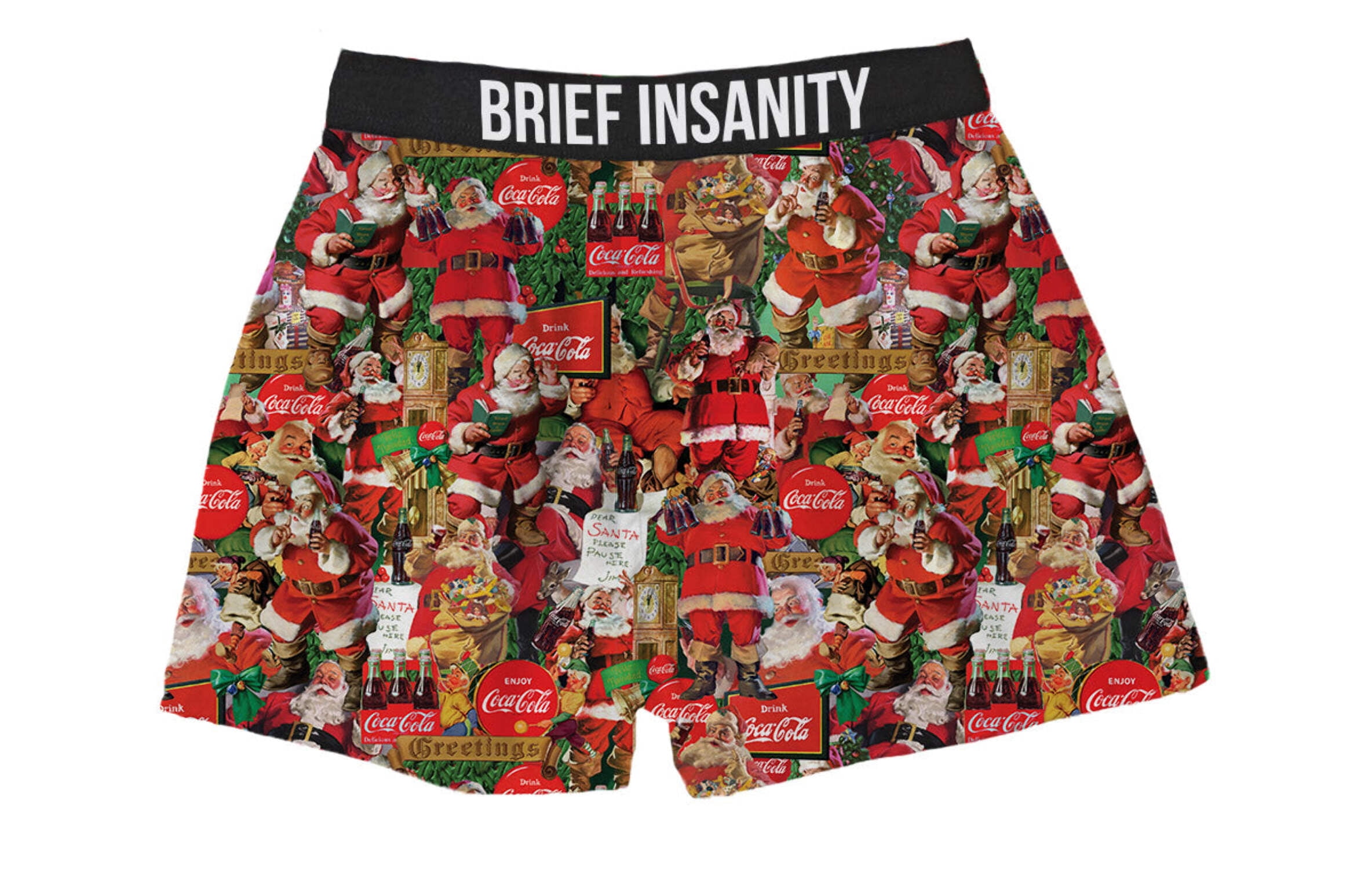Coca Cola All Over Santa Boxer Shorts - Walmart.com