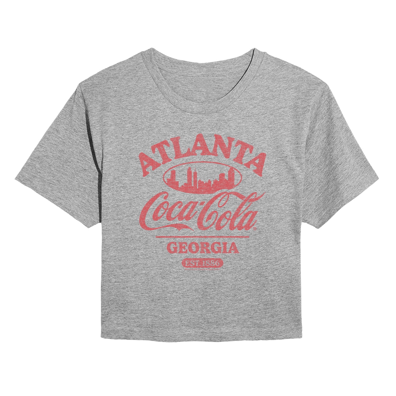 Coca-Cola - Atlanta - Juniors Cropped Graphic T-Shirt - Walmart.com