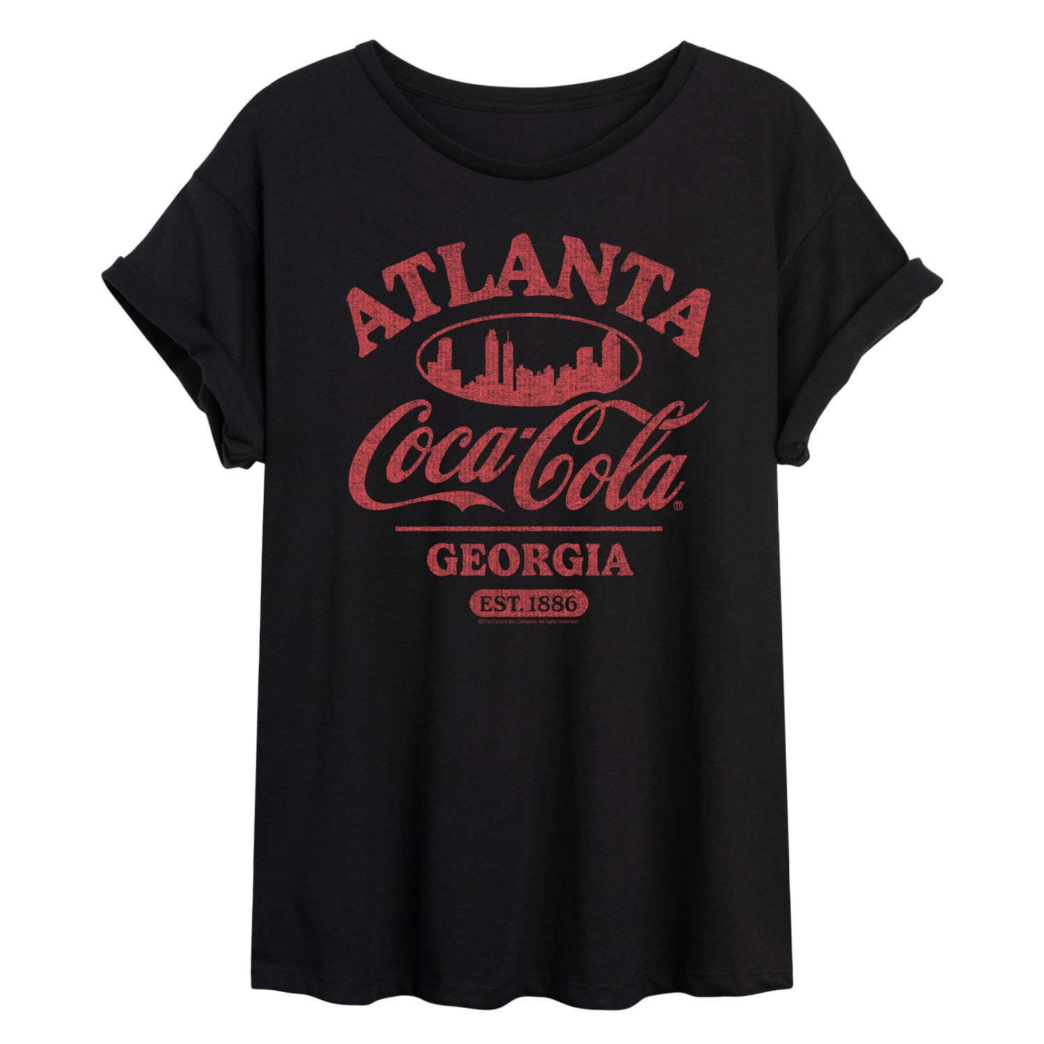 Coca-Cola - Atlanta - Juniors Oversized Graphic T-Shirt - Walmart.com