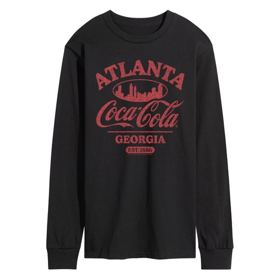 Coca-Cola - Atlanta - Men's Long Sleeve Graphic T-Shirt - Walmart.com