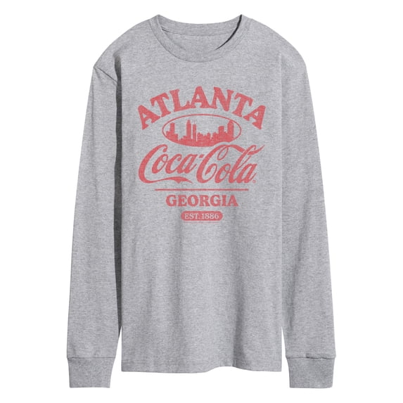 Coca-Cola - Atlanta - Men's Long Sleeve Graphic T-Shirt - Walmart.com