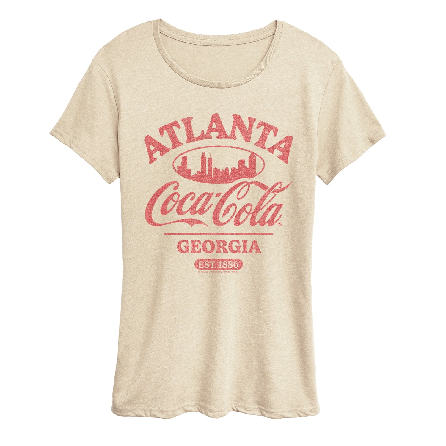Coca-Cola - Atlanta - Women's Short Sleeve Graphic T-Shirt - Walmart.com