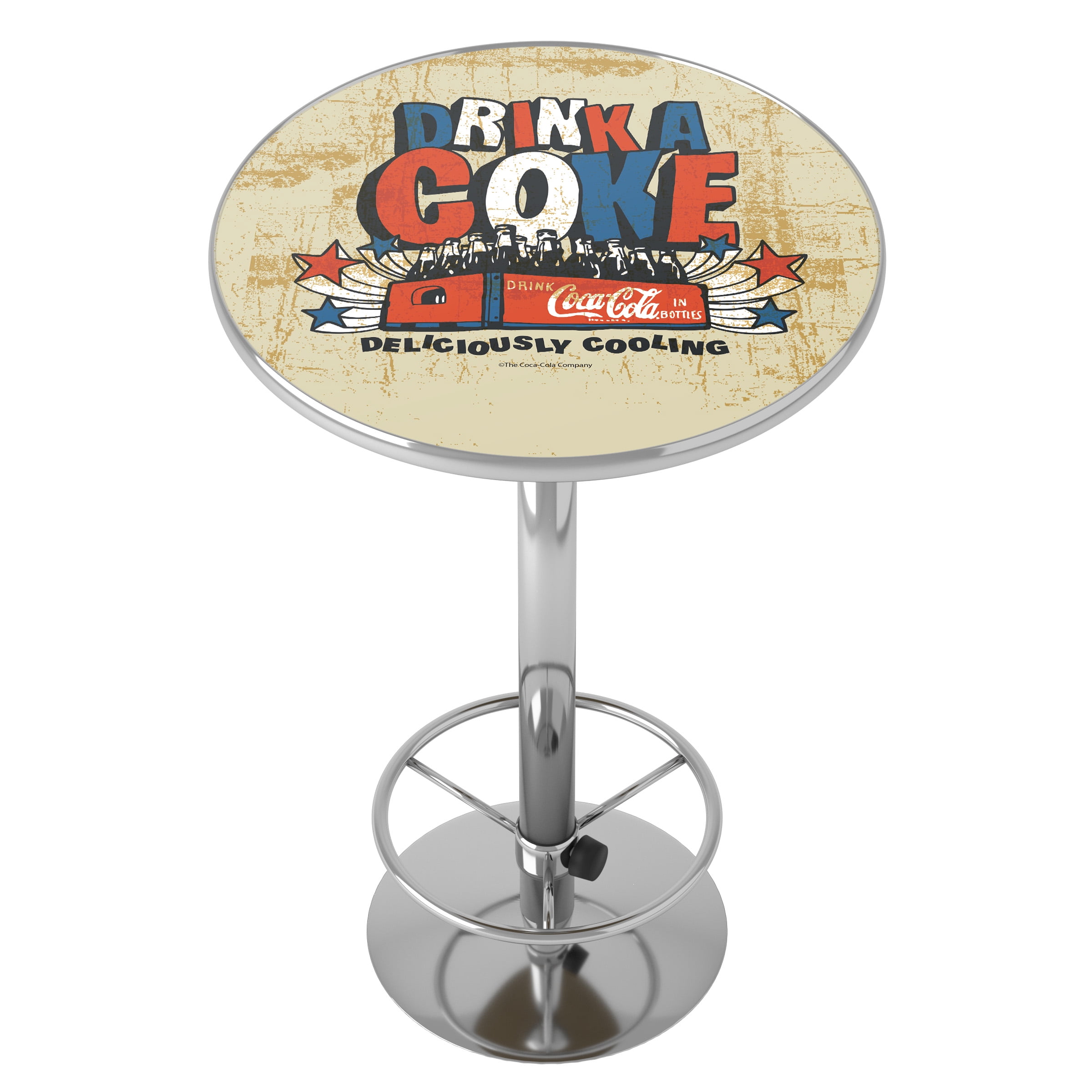 Coca-Cola Brazil Drink a Coke Bar Table with Adjustable Footrest and ...