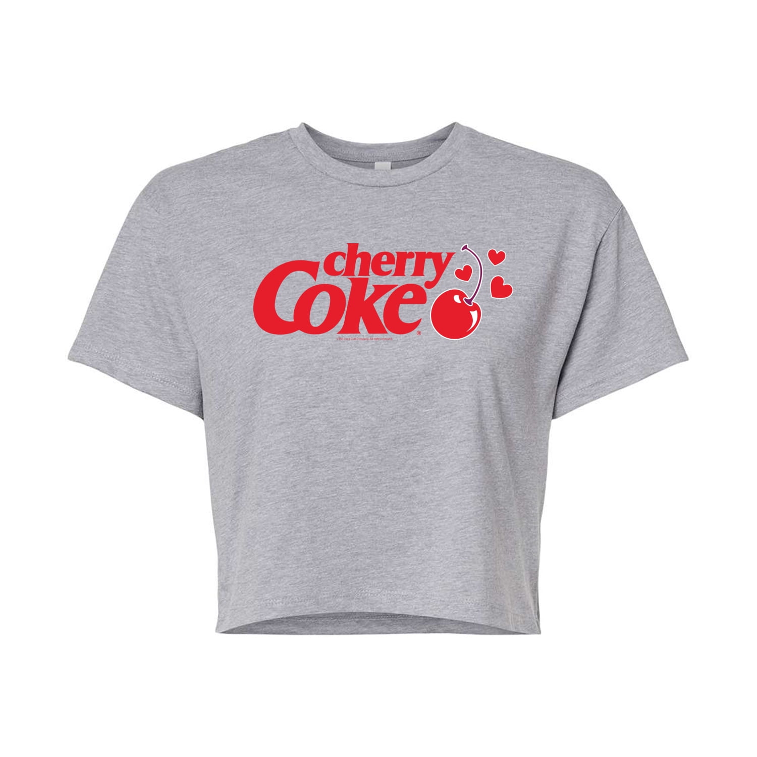 Coca-Cola - Cherry Coke Heart Cherry - Junior's Cropped Tee - Walmart ...