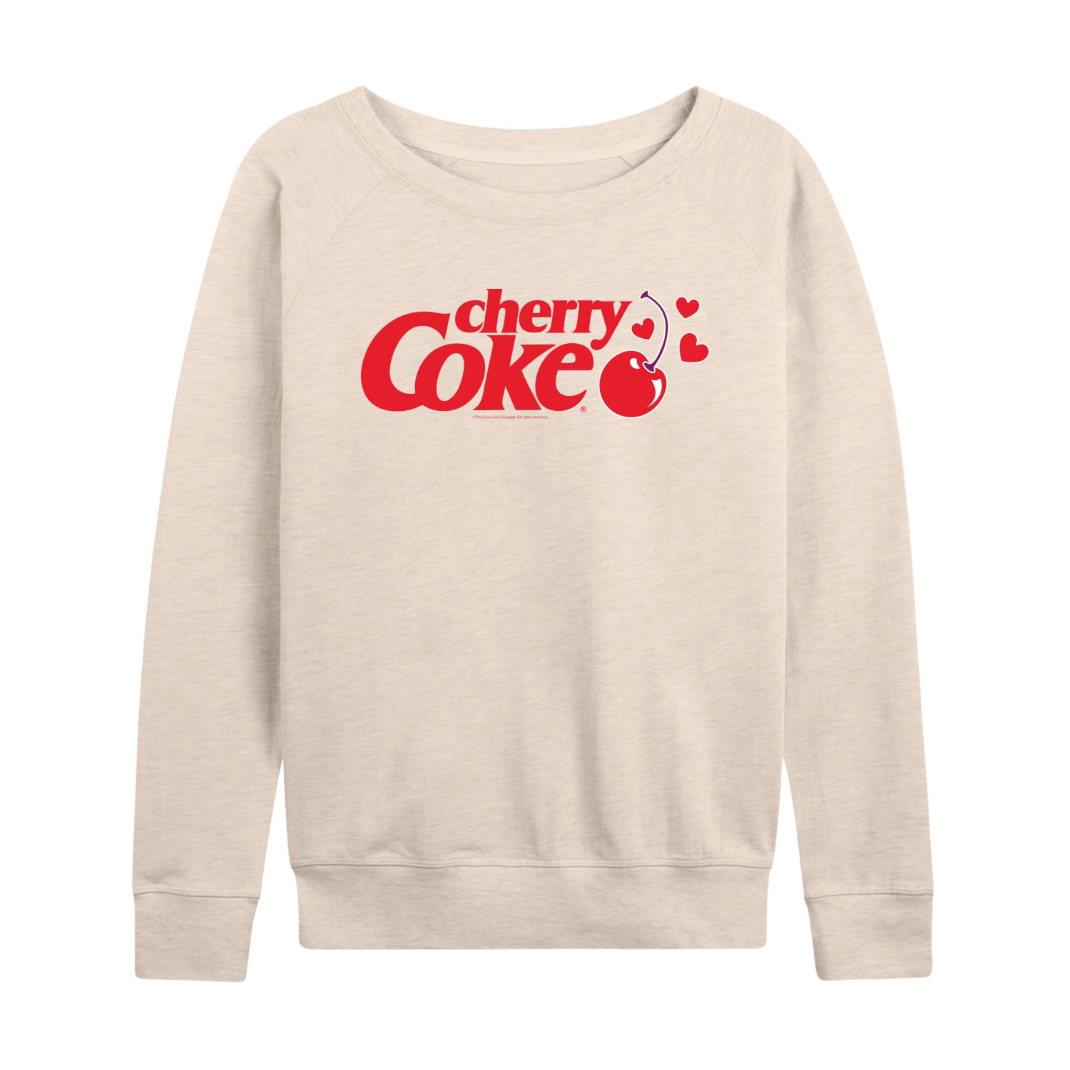 Coca-Cola - Cherry Coke Heart Cherry - Women's French Terry Long Sleeve ...