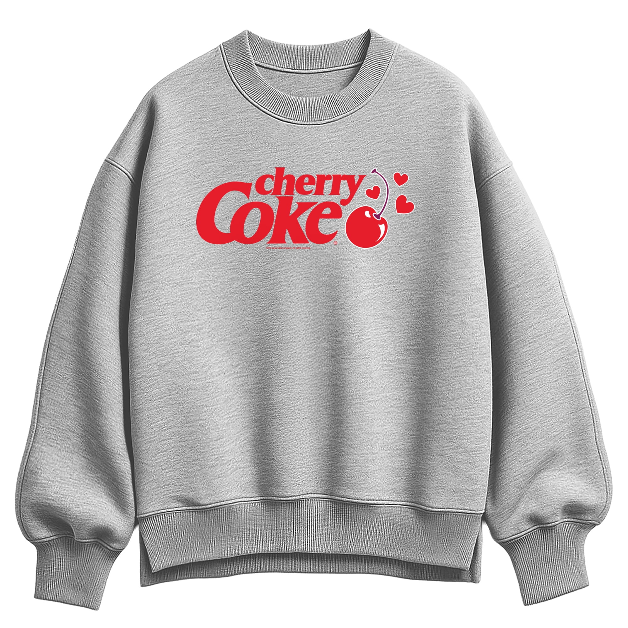 Coca-Cola - Cherry Coke Hearts - Women's Oversized Fleece Crew ...