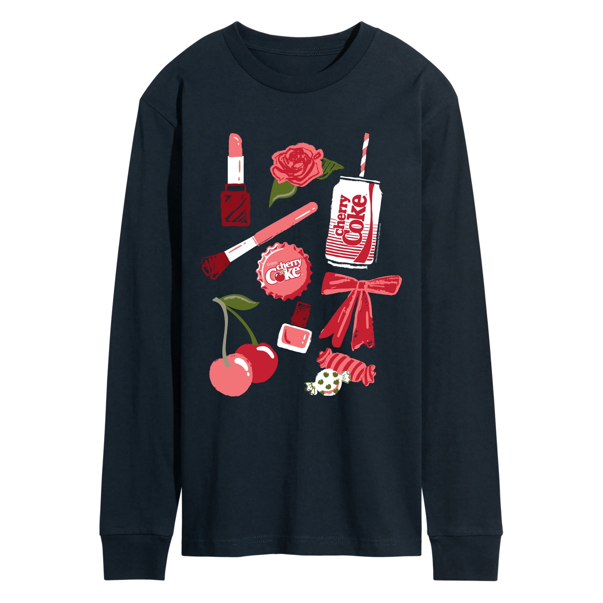 Coca-Cola - Cherry Coke Icon Grid - Men's Long Sleeve Graphic T-Shirt ...