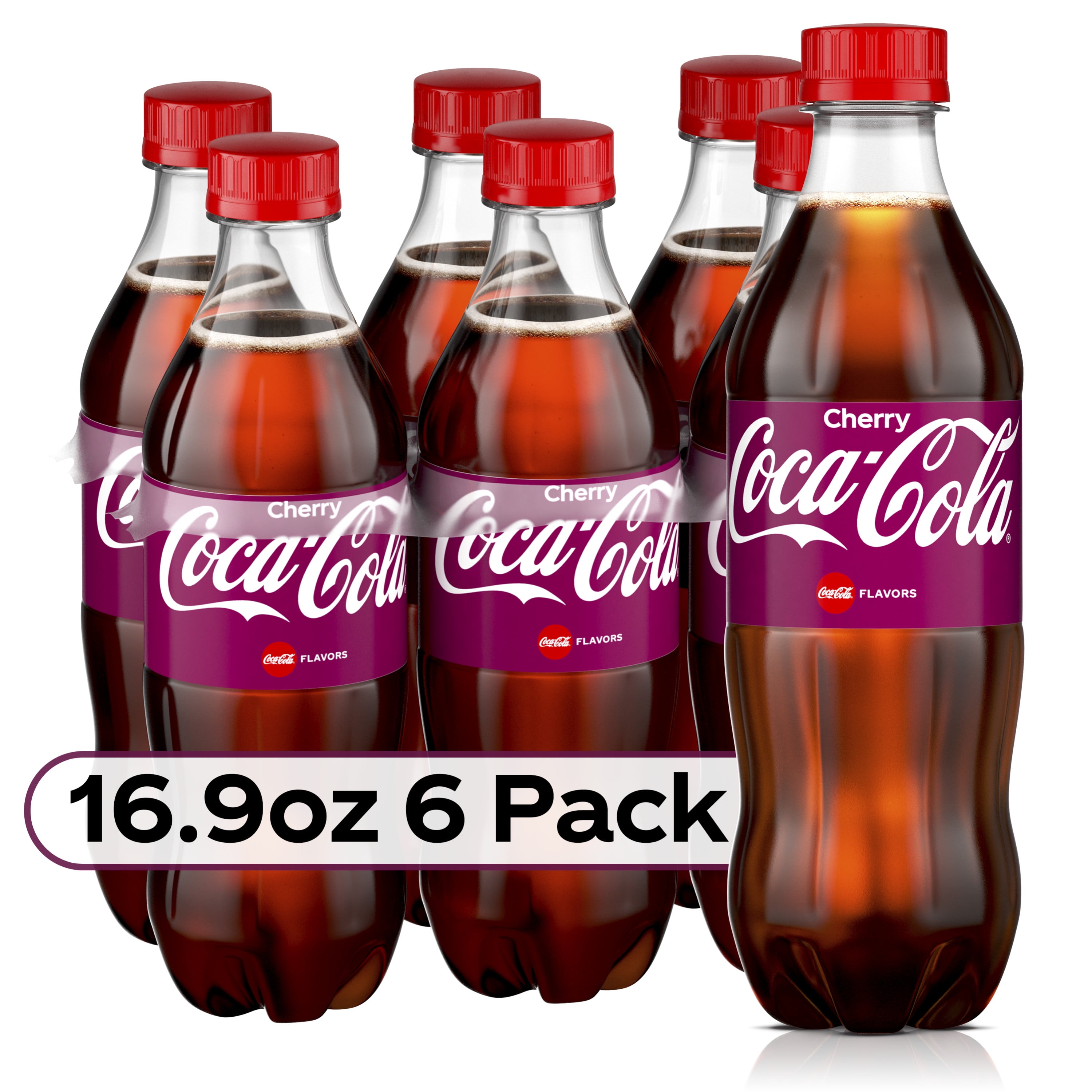 Coca-Cola Cherry Soda Pop, 16.9 fl oz, 6 Pack Bottles - Walmart.com