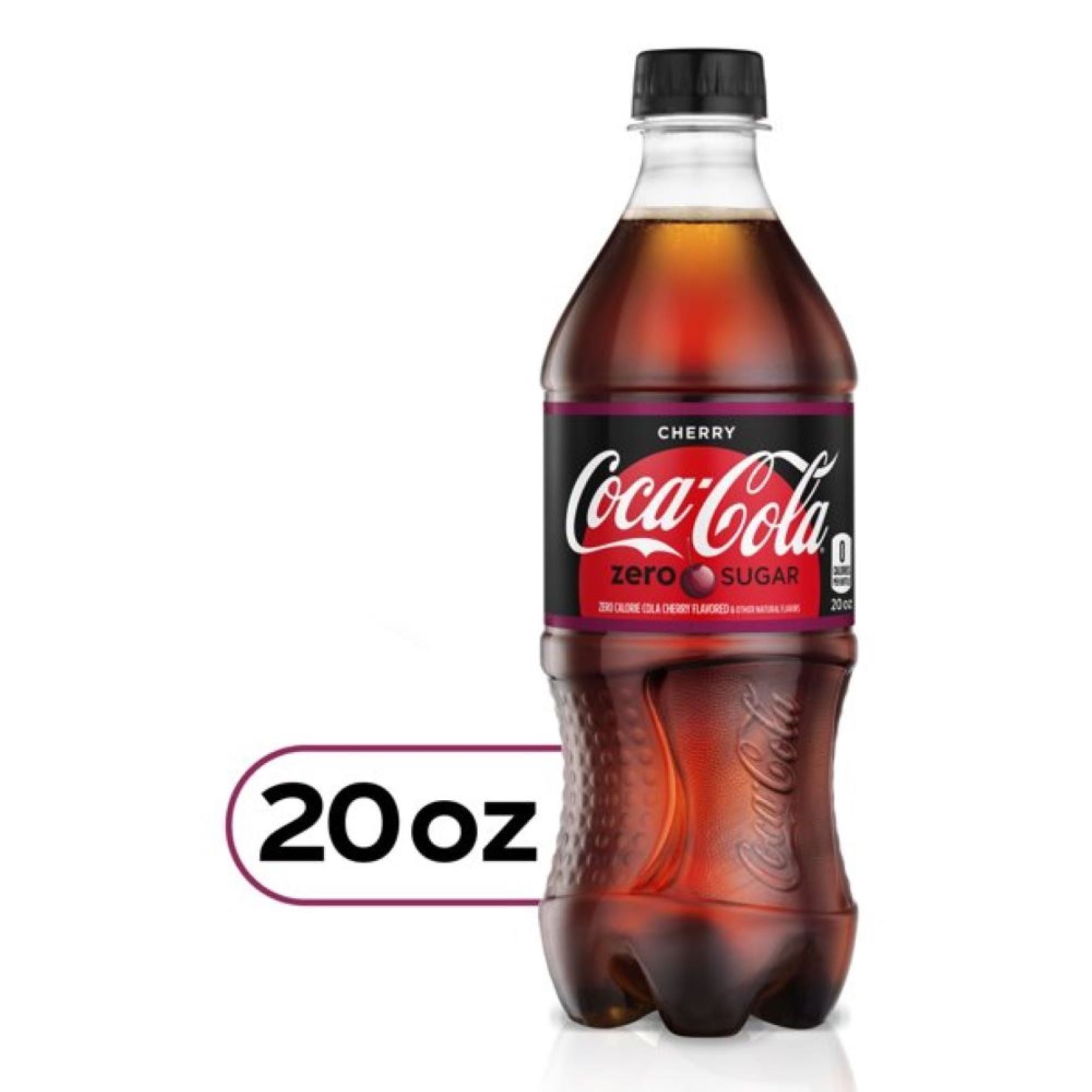 Coca-Cola Cherry Zero Sugar Soda 20oz Bottles, Quantity of 24 - Walmart.com
