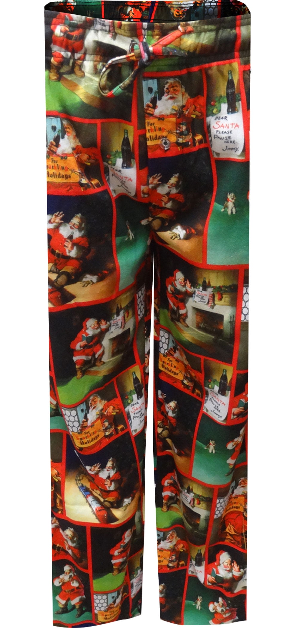 Coca-Cola Christmas Santa Mens Flannel Sleep Lounge Pants Pajama ...