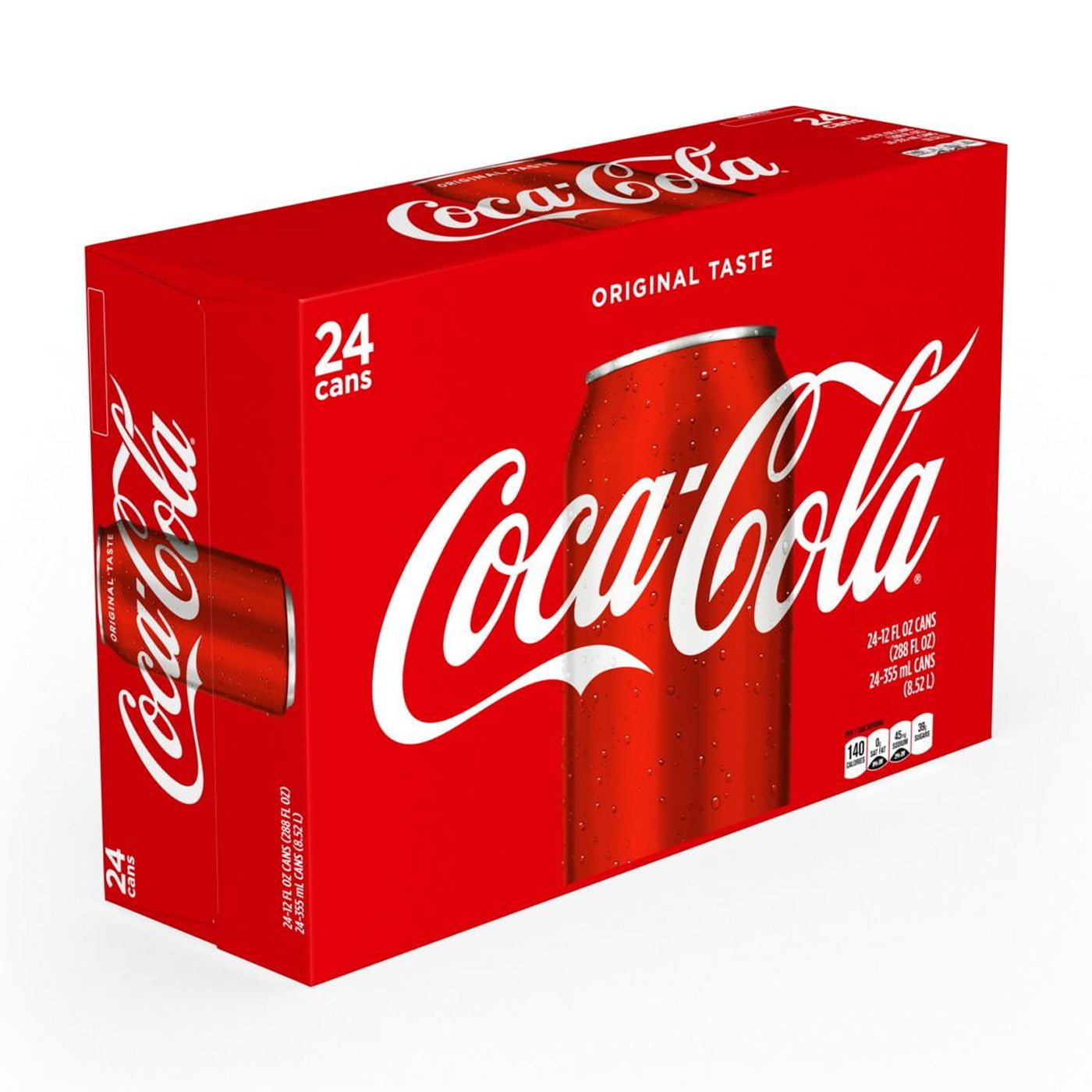 Coca-Cola Classic Coke, 12 oz Cans, 24 Pack, Sparkling Soda, Refreshing ...