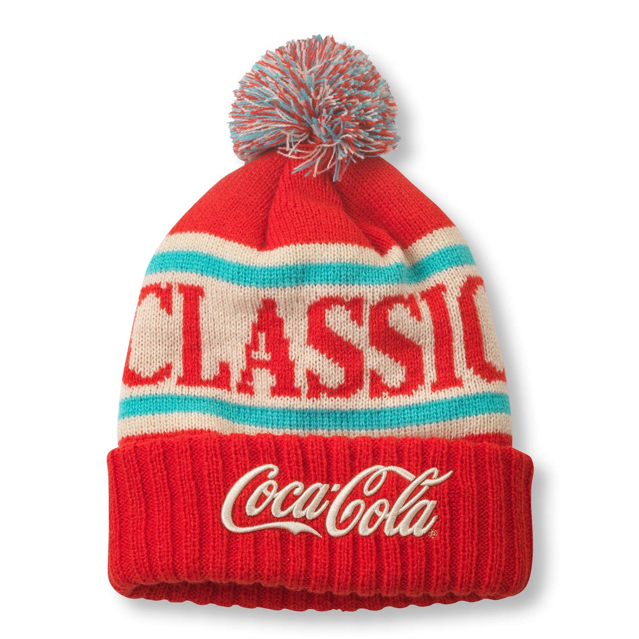AMERICAN NEEDLE Coke Coca Cola Classic Pillow Line Knit Beanie, Red ...