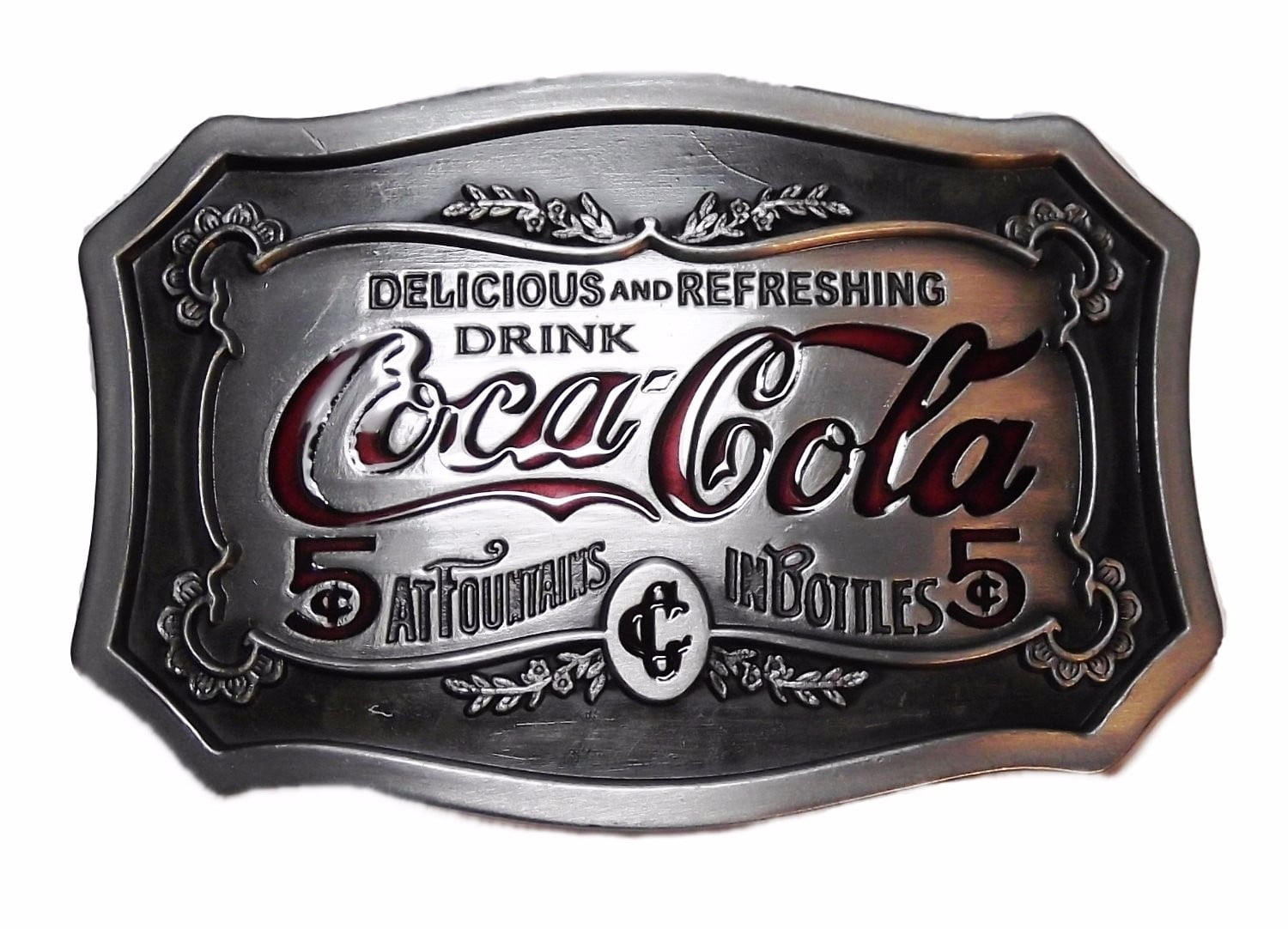 Coca Cola Classic Logo Metal Belt Buckle with Enamel Finish - Walmart.com