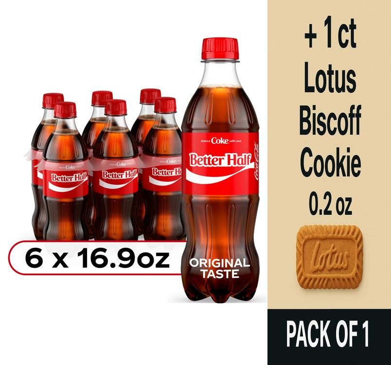 Coca-Cola Classic Soda Bottles 6 pk / 16.9 fl oz - Pack of 1 & Lotus ...