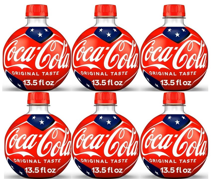Coca-Cola Classic Soda Pop Soccer Ball Orb Bottle, 13.5 fl oz, 6 Count ...